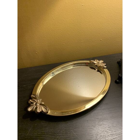 Avon | Bath | Vintage Avon Gift Collection Vanity Tray Mirror Goldtone ...